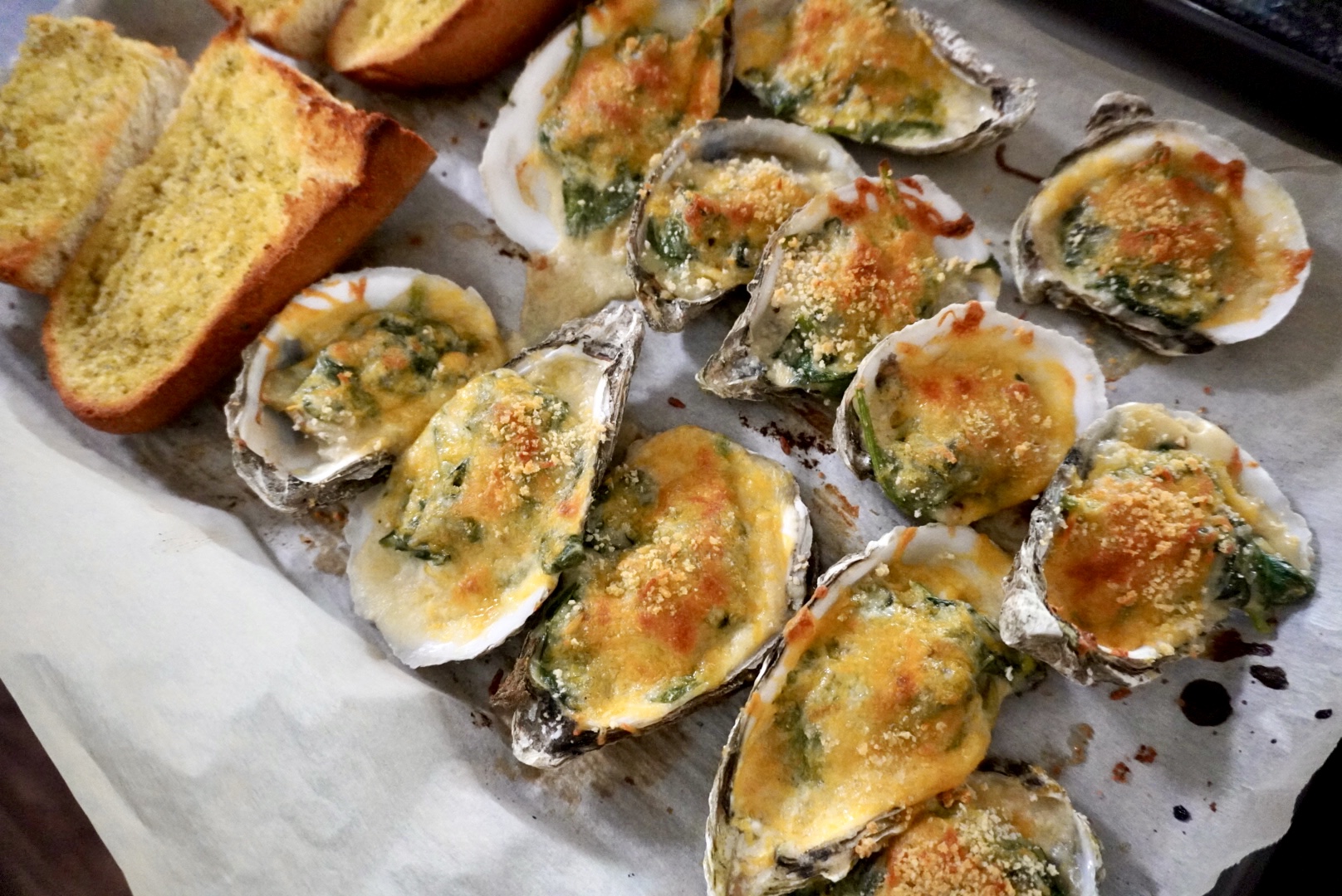 Cheesy & Creamy Baked Oysters – hungry katy
